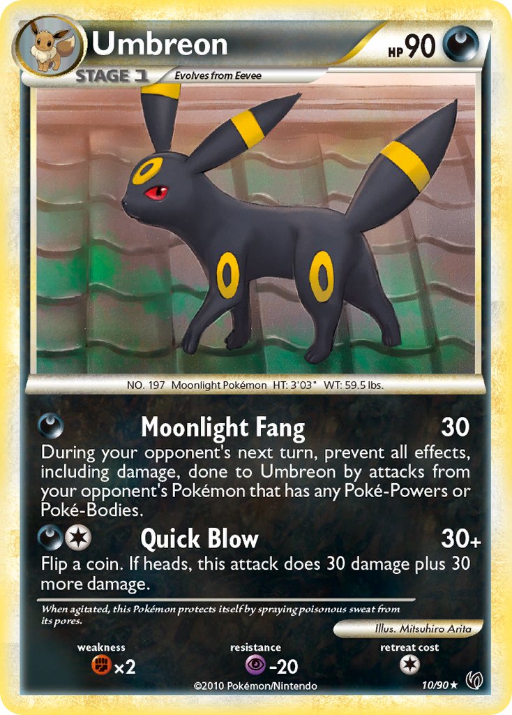 Umbreon (10/90) (Cracked Ice Holo) (Theme Deck Exclusive) [HeartGold