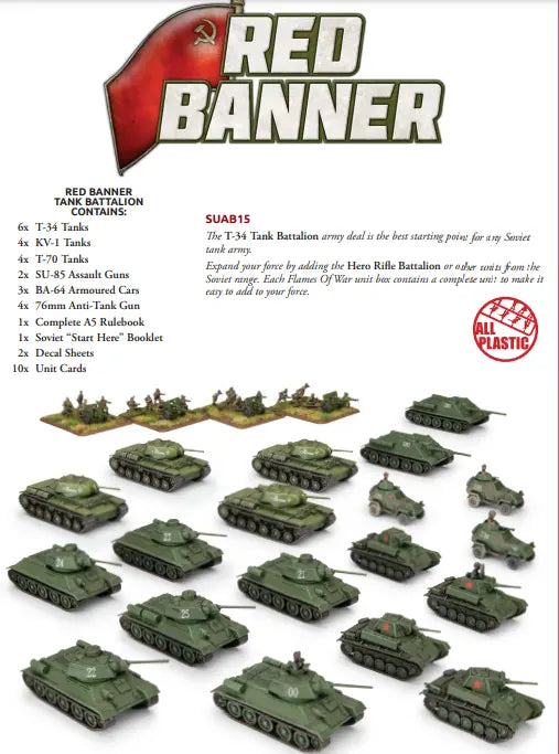Red Banner T-34 Tank Battalion Army Deal